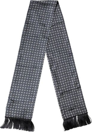 Dolce & Gabbana Homme, Accessoires, Multicolore, Taille: ONE Size Foulard en soie &agrave; franges et motifs