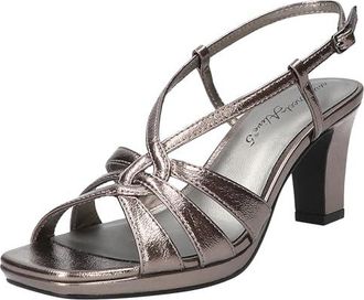 Easy Street Sandales &agrave; talons Valorie pour femme, &Eacute;tain froiss&eacute;, 42 EU Large