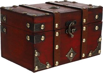 SOLUSTRE Vintage Holz Aufbewahrungsbox Klein Antike Schmuckbox aus Massivem Holz Vielseitige Ordnungsbox f&uuml;r B&uuml;ro und Zuhause Stilvoller Organizer f&uuml;r Ketten A