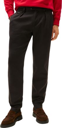 Tommy Hilfiger Herren Stoffhose Harlem Brushed Twill Tapered Fit, Schwarz (Black), 38W/28L