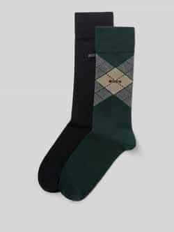 HUGO BOSS Socken aus Baumwoll-Mix im 2er-Pack Modell ARGYLE