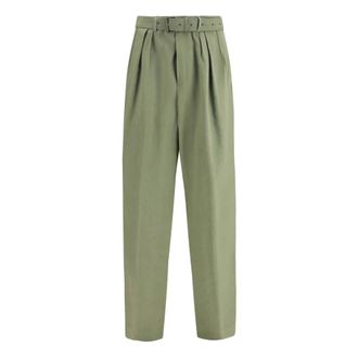 Dries Van Noten Preaches Pants - Femme - Pantalons - Vert - Taille: 50 FR