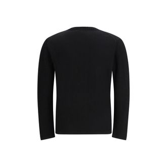 Prada Mens Black Wool Sweatshirt Clothing