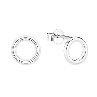 s.Oliver Boucles doreilles en argent 925 sterling pour femmes, 0,8 cm, argent, Livré dans une boîte cadeau de bijoux, 2021807