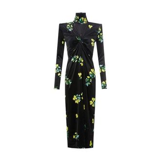 Richard Quinn Robe midi en velours