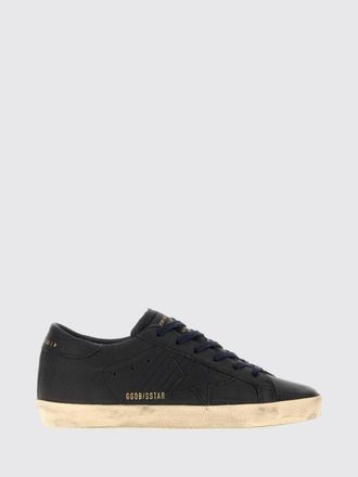 Golden Goose Baskets Super-Star en cuir de vachette grain&eacute; avec logo lamin&eacute;