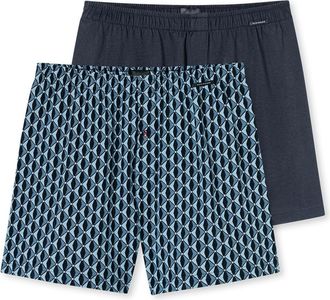 Schiesser Herren 2 Pack Boxershorts Baumwolle Jersey weich Multipack - Jerseyboxer, Sortiert 8_182427, 4