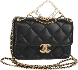 Chanel Sac bandouli&egrave;re en cuir vintage Pre-owned - Femme - Pre-owned - Noir - Taille: ONE Size