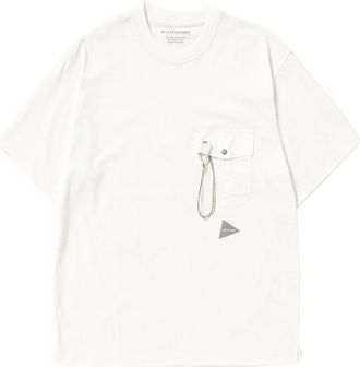 And Wander Homme, Tops, Blanc, Taille: L T-Chemises