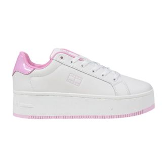Tommy Jeans Femme, Chaussures, Blanc, Taille: 39 EU Baskets Flatform Patent
