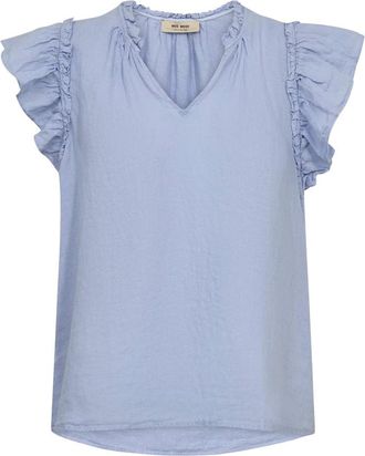 Mos Mosh MOS Mosh, Femme, Blouses et Chemises, Bleu, Taille: 44 FR Blouse