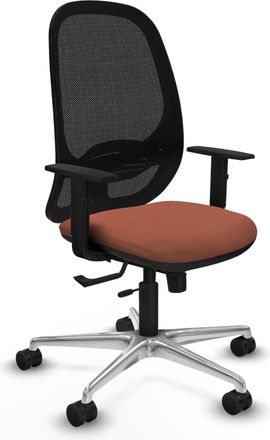 Piqueras y Crespo B&uuml;rostuhl mit 1D-Armen, h&ouml;henverstellbare Lendenwirbelst&uuml;tze, ausgestattet mit Syncro/Translack und Schneideschaum, mit Rollen von 65 mm, Nylon, Schwa