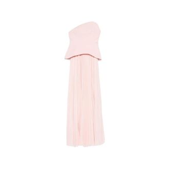 Solace London Gekrepptes tr&auml;gerloses Peplum-Abendkleid - - Dresses - Damen - Rosa - 2XS