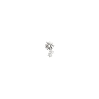 Self Portrait Broche Fleur en Cristal - Femme - Accessoires - Gris - Taille: ONE Size