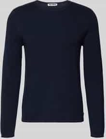 Review Basic Strickpullover mit Rundhalsausschnitt und Rollkanten