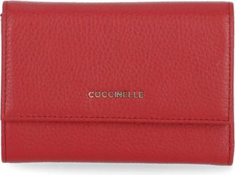 Coccinelle Femme, Accessoires, Rouge, Taille: ONE Size Portefeuille Souple M&eacute;tallis&eacute;