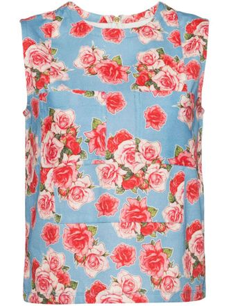 Bambah haut Rose en jean - Bleu