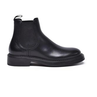 Fabi Homme, Chaussures, Noir, Taille: 41 EU Bottine en Cuir avec Talon 4cm