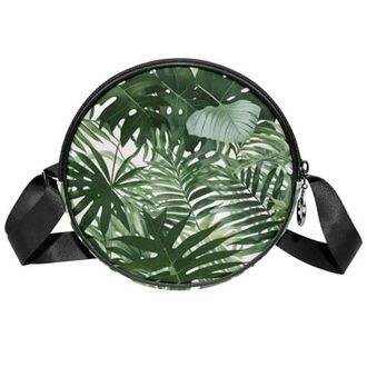 Generic Petit sac &agrave; bandouli&egrave;re circulaire pour femme, petit sac &agrave; bandouli&egrave;re avec fermeture &eacute;clair, bretelles r&eacute;glables, sac &agrave; main rond d&eacute;contract&eacute; pour fe