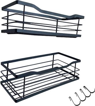 Generico Duschregal | Organizer mit selbstklebenden Ablagen f&uuml;r Dusche | Badregal Zubeh&ouml;r f&uuml;r Handt&uuml;cher Seife Gel Hotel Haus K&uuml;che Dekoration