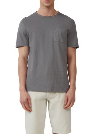 s.Oliver Flammgarn-T-Shirt mit Brusttasche und offenen Kanten