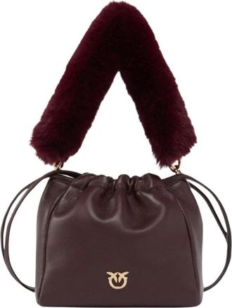 Pinko Pinko - Sac seau en cuir Nappa - Femme - Sacs - Rouge - Taille: ONE Size