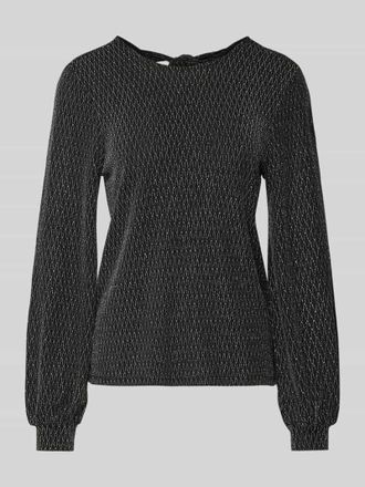 Only Regular Fit Langarmshirt mit auff&auml;lligem Metallic Allover-Muster Modell CAROL