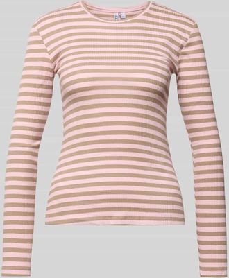 Pieces Slim Fit Langarmshirt aus Baumwoll-Mix