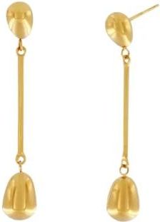 Dansk Copenhagen Vergoldete Doppel-Tropfen-Ohrringe - - Accessories - Damen - Gelb - ONE SIZE