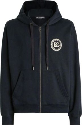 Dolce & Gabbana Homme, Sweatshirts et sweats &agrave; capuche, Bleu, Taille: XL Dolce & Gabbana Sweaters Blue