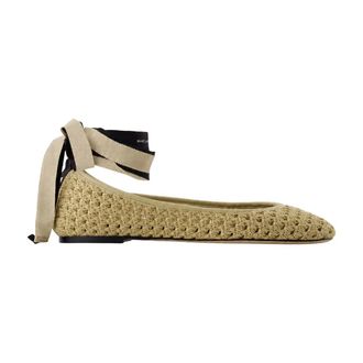 Marc Jacobs Ballerines Logo Ribbon - Femme - Chaussures - Beige - Taille: 40 EU