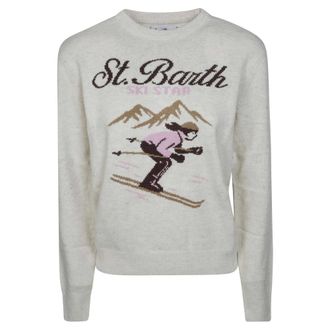 MC2 Saint Barth Pull col rond New Queen - Femme - Pulls - Beige - Taille: 38 FR