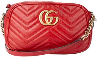 Gucci Crossbody Bags - Gucci Rosso Leather Marmont Crossbody Bag - Gr. unisize - in Bunt - für Damen