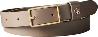 Calvin Klein Damen G&uuml;rtel LV04F7050G mit quadratischer Schnalle, 25 mm, Braun (Desert Taupe), 85, Braun (Desert Taupe), 85 cm