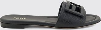 Fendi Baguette Mules aus Leder mit FF-Monogramm und niedrigem Absatz