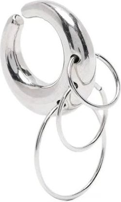 Panconesi Femme, Accessoires, Gris, Taille: ONE Size Pierced Circle Cuffs