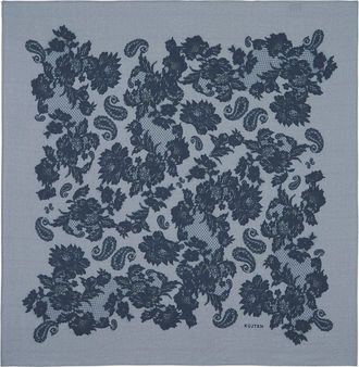 Kujten Grand bandana soie-cachemire imprim&eacute; - Grand Bandana Helia Lace