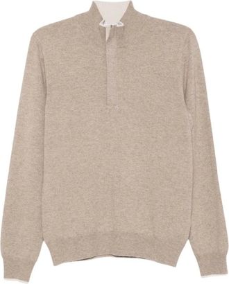 Gran Sasso Col roul&eacute; - Homme - Pulls - Beige - Taille: XL