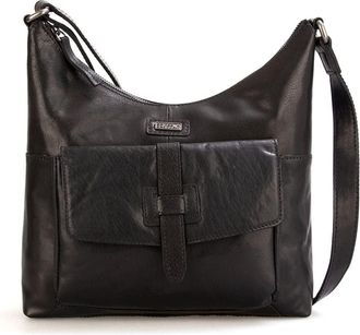 Spikes & Sparrow Leren Crossbodytas - Alabama - Zwart
