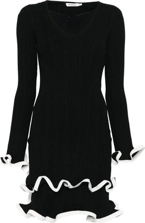 SIMKHAI robe courte Avalon à volants - Noir