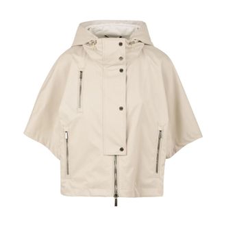 Moorer Wasserabweisender Kimono Mantel mit Doppeltem Windstop - - Jackets - Damen - Beige - XS