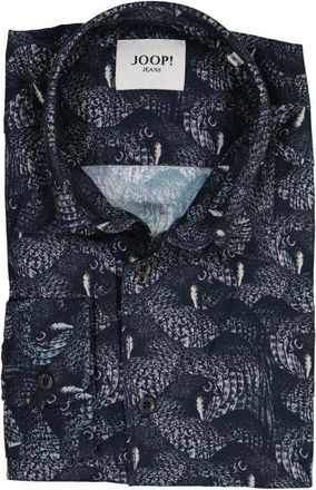 Joop Herren Hemd blau Baumwolle