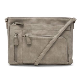 MultiSac Damen Summerville East West Crossbody Bag Umh&auml;ngetasche, Mushroom (Vintage Nappa)