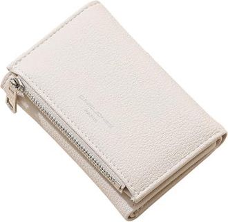 David Jones Porte-Monnaie Femme Simili Cuir - Porte-Cartes Petit Portefeuille Cuir synth&eacute;tique PU - Poche &agrave; Billets et Pi&egrave;ces - Beige