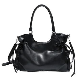 Generic Sac fourre-tout en polyur&eacute;thane de grande capacit&eacute; - Couleur unie - Sac de courses Hobo spacieux pour les affaires, le bureau, le travail, les voyages