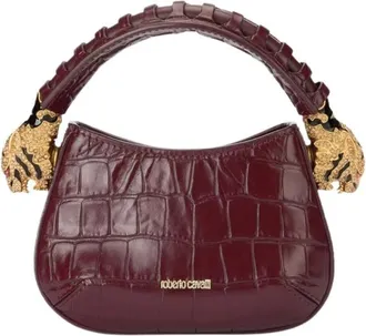 Roberto Cavalli Tigerkopf Hobo Tasche - - Bags - Damen - Lila - ONE SIZE