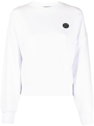Plein Sport Sweatshirt mit Logo-Applikation - Wei&szlig;