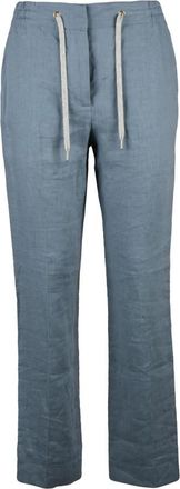 Eleventy Femme, Pantalons, Gris, Taille: 40 FR Chino Wide Pantalons