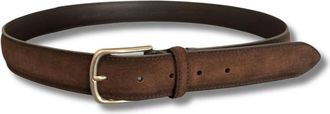 Paolo Vitale Handgemachter Wildlederg&uuml;rtel - Braun - - Accessories - Herren - Braun - 90 CM