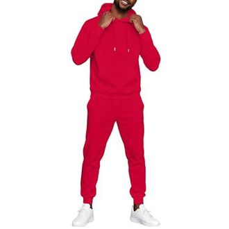Generic Surv&ecirc;tement pour homme - Sweat &agrave; capuche et pantalon de jogging en coton m&eacute;lang&eacute; - Deux pi&egrave;ces - Surv&ecirc;tement de loisirs - Surv&ecirc;tement pour le quotidie